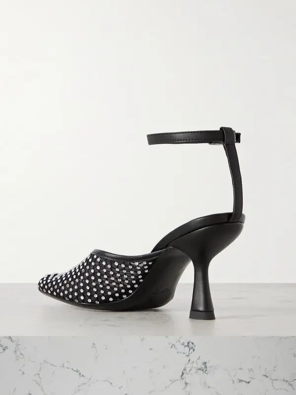 Christopher Esber Minette Crystal-embellished Mesh Pumps - Black