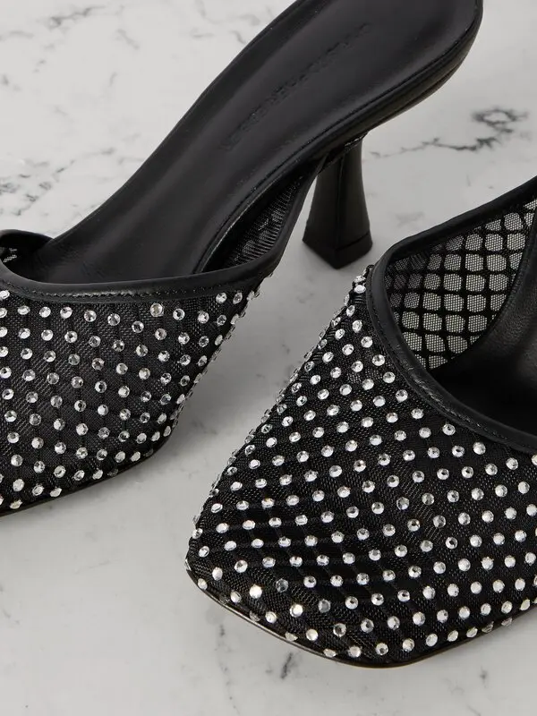 Christopher Esber Minette Crystal-embellished Mesh Pumps - Black