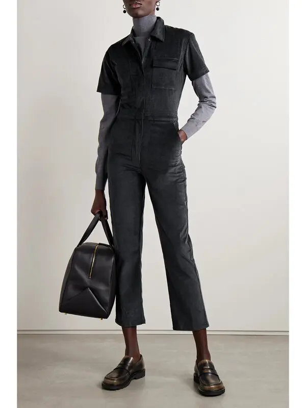 RIVET UTILITY Net Sustain Worker Cotton-blend Corduroy Jumpsuit