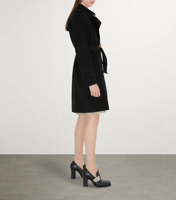 Burberry Kensington Mid-length Trench Coat - Black
