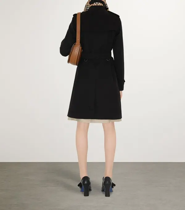 Burberry Kensington Mid-length Trench Coat - Black