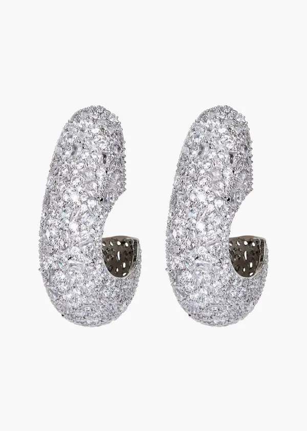JENNIFER BEHR Czarina Hoop Earrings - Crystal