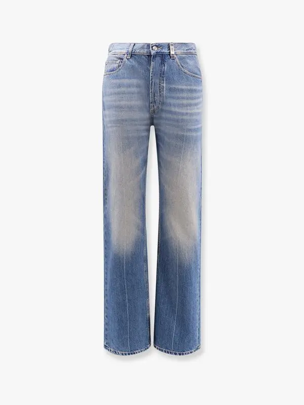 Alexander McQueen Washed Straight Leg Jeans - Blue
