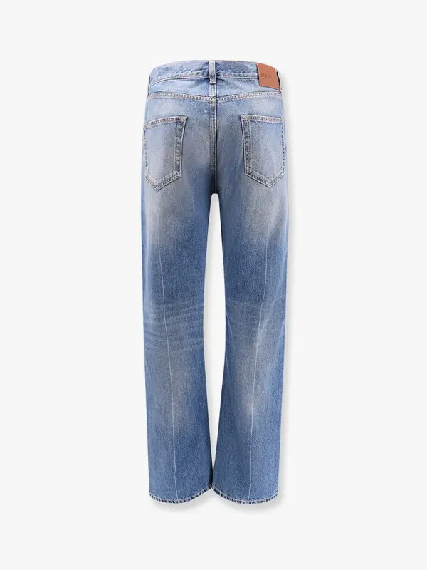 Alexander McQueen Washed Straight Leg Jeans - Blue