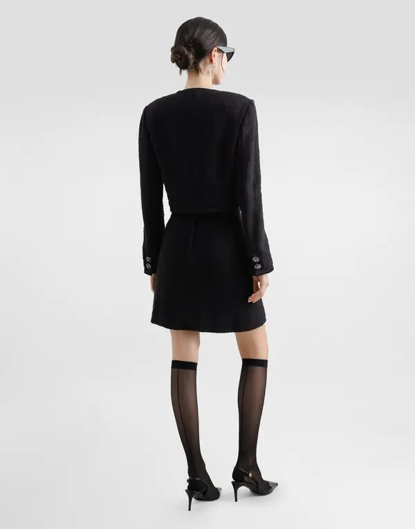 Dolce & Gabbana Short A-line Skirt With Bejeweled Buttons