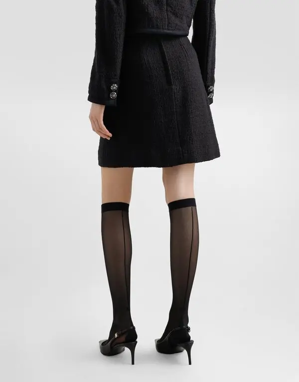 Dolce & Gabbana Short A-line Skirt With Bejeweled Buttons