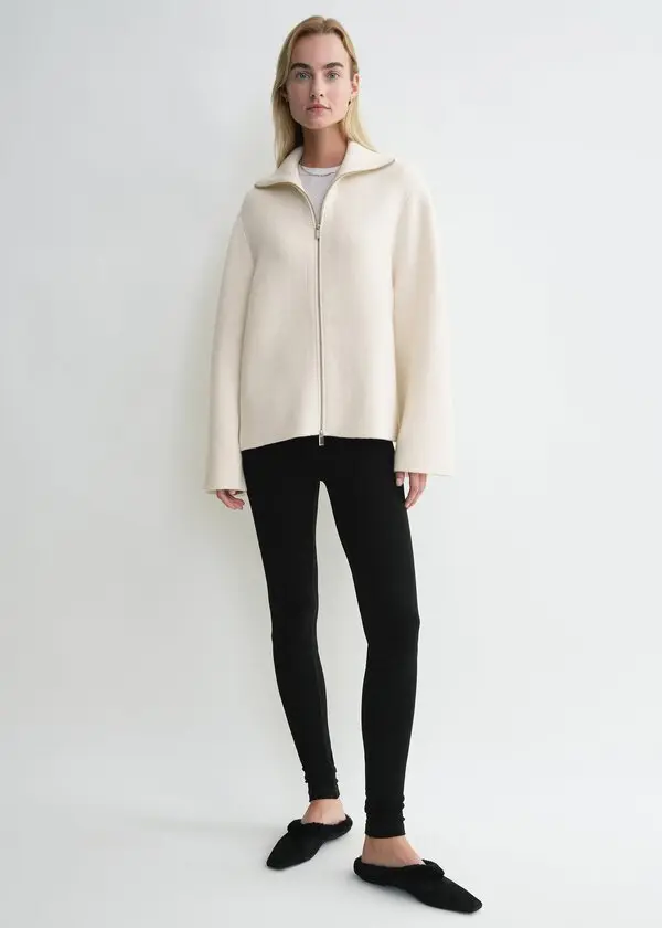 TOTEME Double-knit Zip Sweater