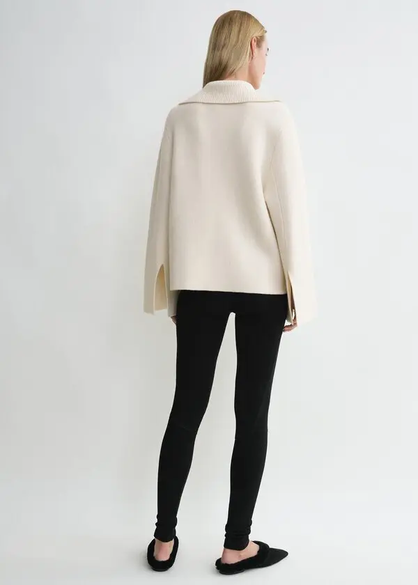 TOTEME Double-knit Zip Sweater