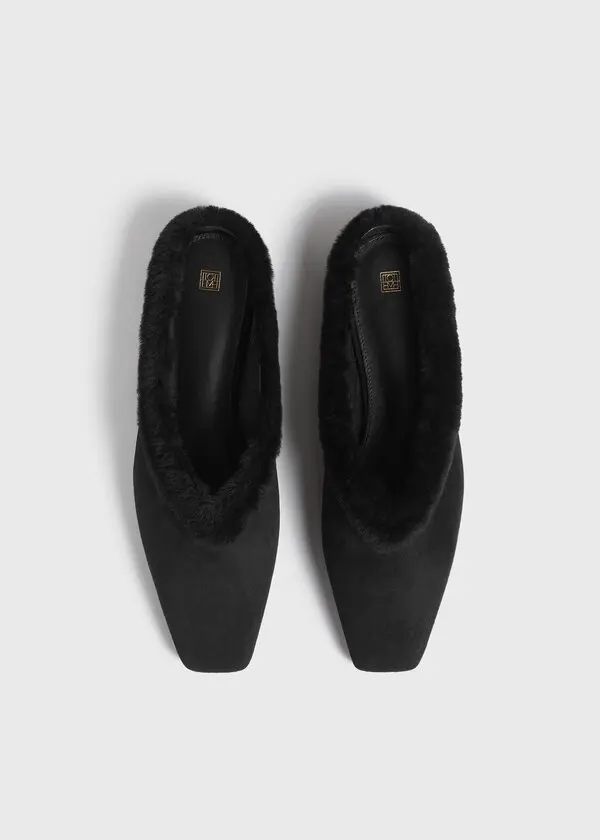 TOTEME Shearling-edge Slippers