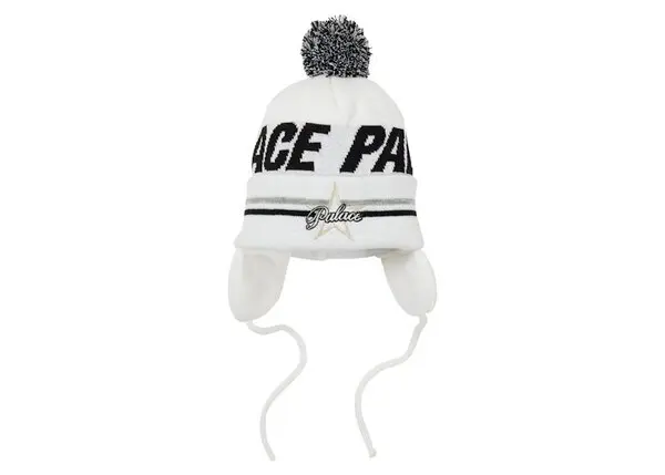 PALACE City Earflap Beanie - White