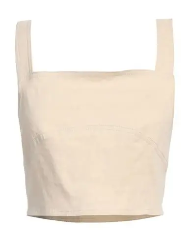 Pinko Woven Crop Top - Beige
