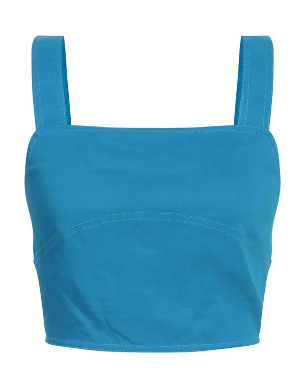 Pinko Woven Crop Top - Blue