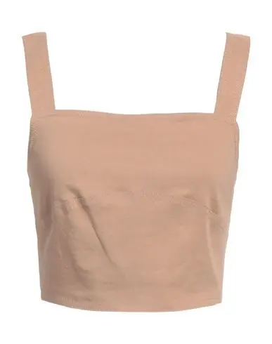Pinko Woven Crop Top - Camel