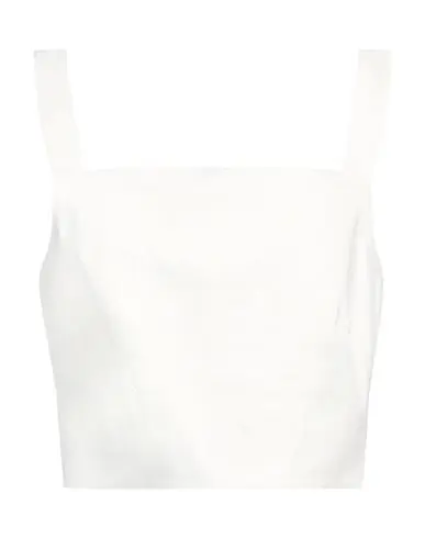 Pinko Woven Crop Top - White