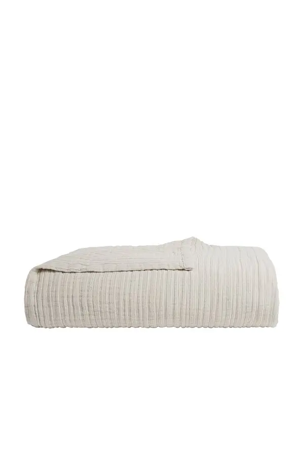 PARACHUTE Cloud Linen Gauze Bed Blanket In Nude - Natural