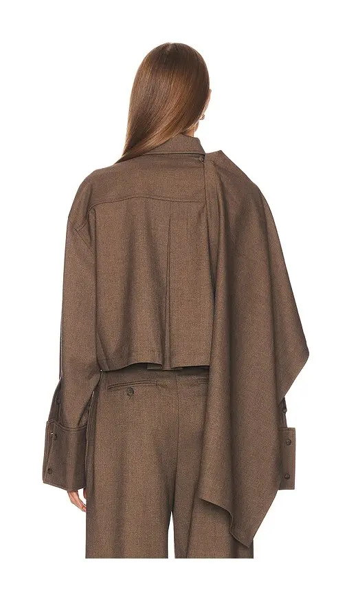 HELSA The Left Bank Layered Shirt - Brown