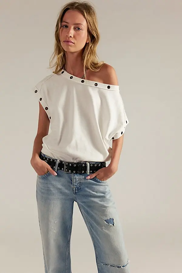 Free People We The Free Billie Tee - Clean Ivory