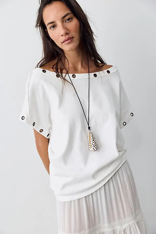 Free People We The Free Billie Tee - Clean Ivory