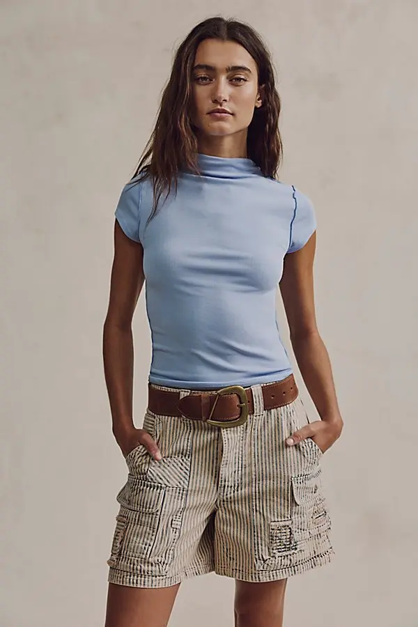 Free People We The Free Lola Tee - Cashmere Blue