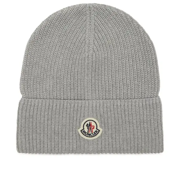 Moncler Cotton Yarn Beanie - Grey | Editorialist