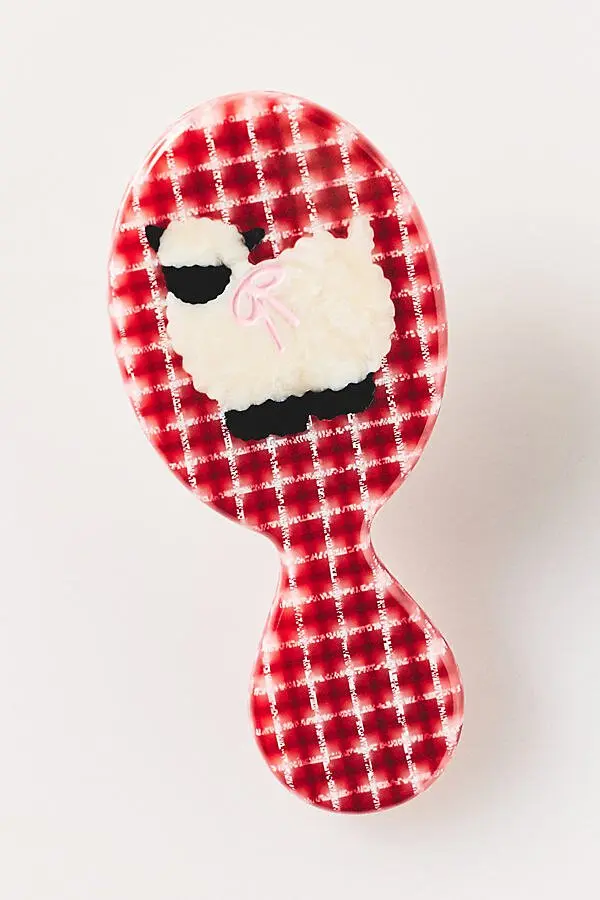 SOLAR ECLIPSE Handpated Compact 2-1 Perfect Daily Brush - Red Stripe