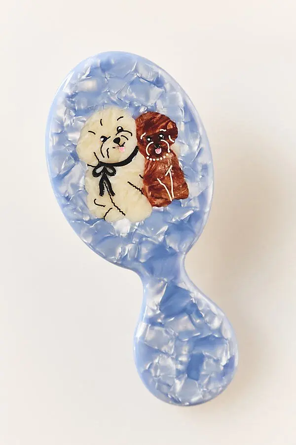 SOLAR ECLIPSE Handpated Compact 2-1 Perfect Daily Brush - Seasky Blue