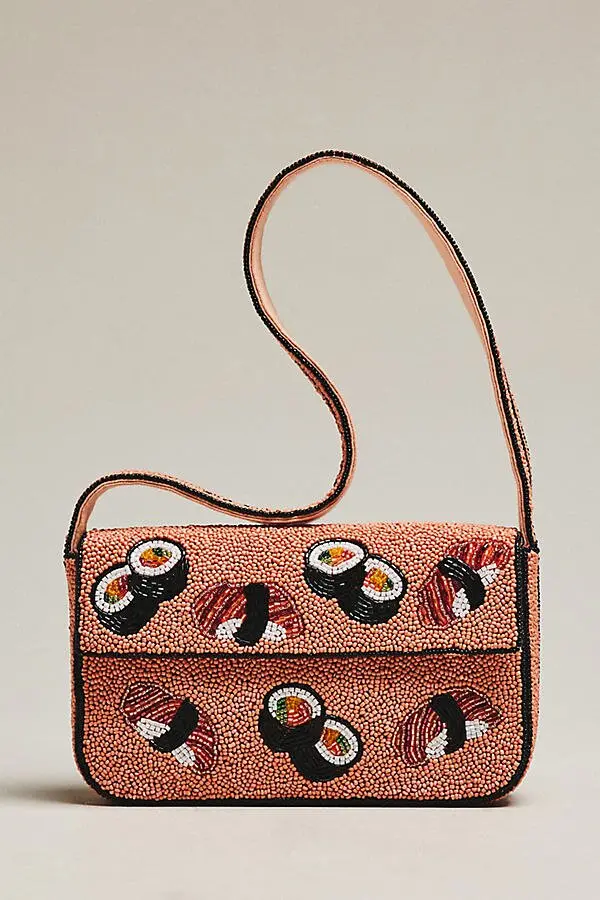 Anthropologie The Fiona Beaded Bag: Food & Drink Edition - Sushi