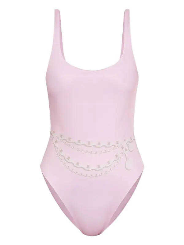 Versace Treasure-print Swimsuit - Pink