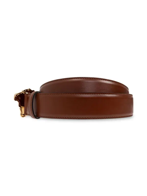 Versace La Medusa Leather Belt In Brown - 52% Off | Editorialist display picture 1