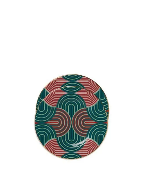 La DoubleJ Dessert Plates Set Of 2 - Slinky Verde Green