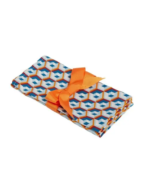 La DoubleJ Large Napkins Set Of 2 - Cubo Giallo/fuxsia Blue