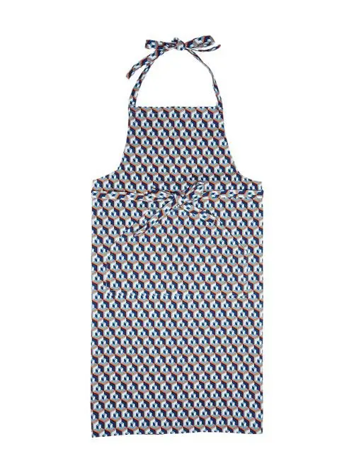 La DoubleJ Apron With Pocket - Cubo Giallo/fuxsia Blue