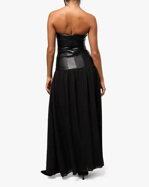 Weworewhat Strapless Corset Gown In Black - 75% Off | Editorialist
