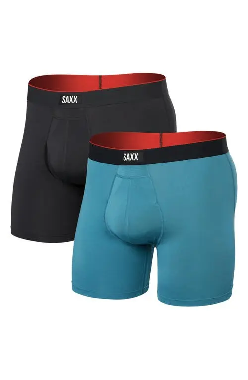 SAXX Assorted 2-pack Multi-sport Mesh Performance Boxer Briefs - Hydro Blue/faded Black