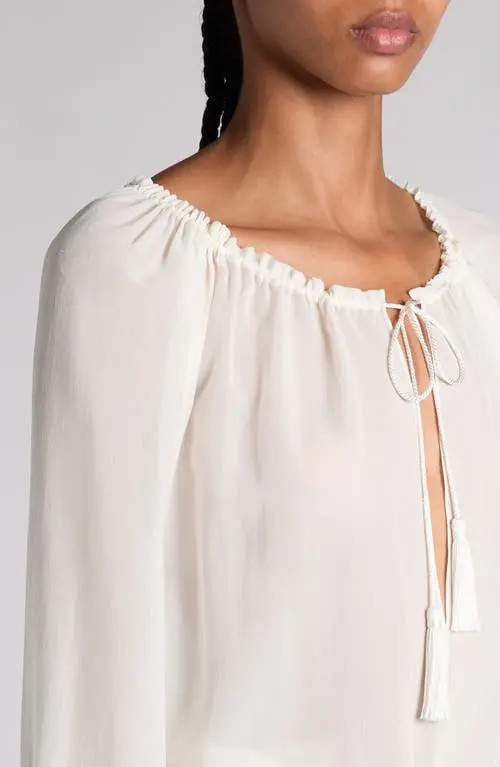 TOM FORD Silk Georgette Blouse - Aw020 Cream