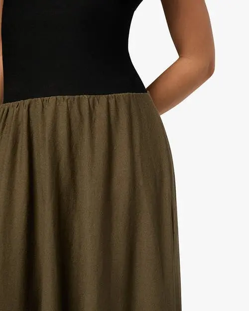 Weworewhat Deep V Corset Maxi Dress In Black/Fern - 70% Off | Editorialist