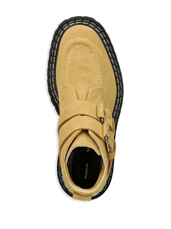 Proenza Schouler Suede Biker Boots - Yellow