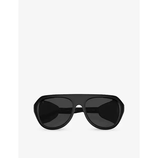 FERRARI Pilot-frame Injected Sunglasses - Black