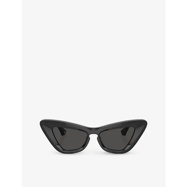 Burberry Be4421u Angular-frame Sunglasses - Black