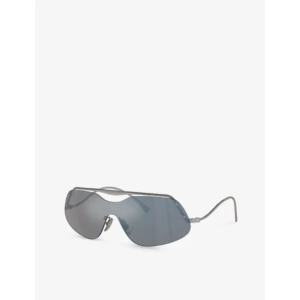 FERRARI Fh1007 Rectangle-frame Sunglasses - Grey