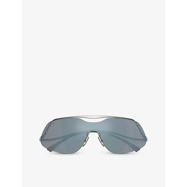 FERRARI Fh1007 Rectangle-frame Sunglasses - Grey