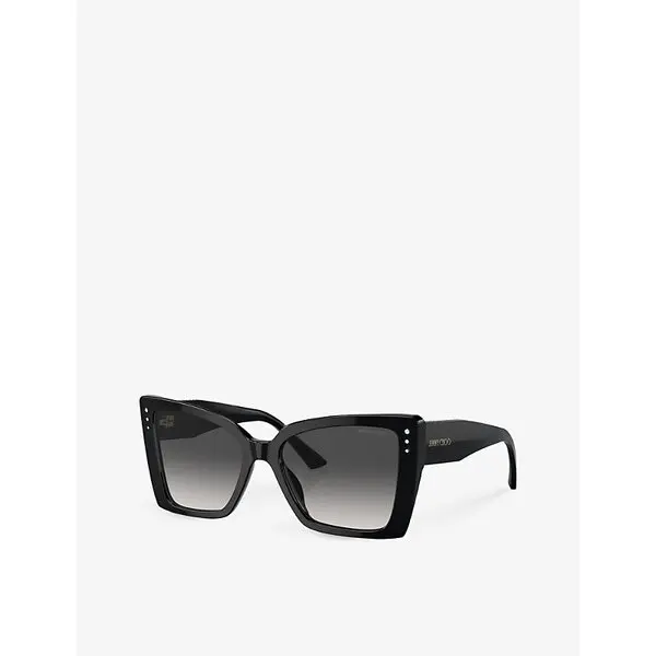 JIMMY CHOO Jc5001b Square-frame Sunglasses - Black