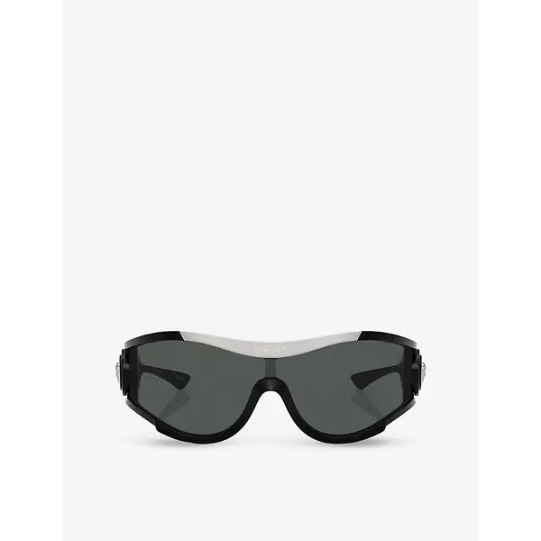 Versace Ve4475 Shield Sunglasses - Black