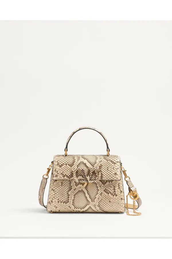Valentino Garavani V Sling Small Python Handbag - Red
