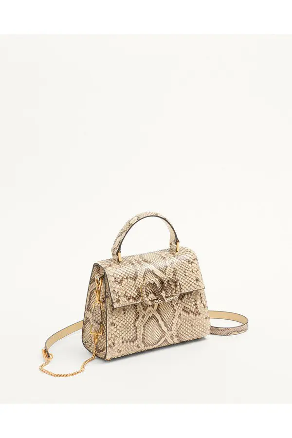 Valentino Garavani V Sling Small Python Handbag - Red