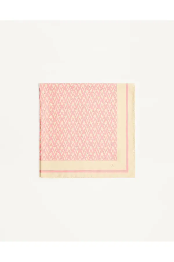 Valentino Garavani Toute La V Silk Scarf - Pink