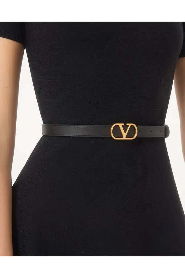 Valentino Garavani Vlogo Signature Belt - Black