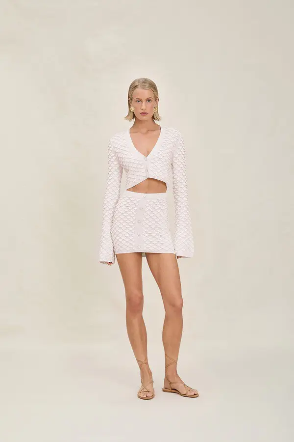 Devon Windsor Vanessa Mini Skirt - Neutral