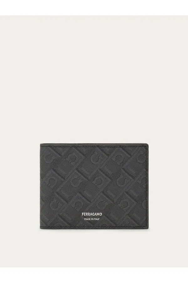 FERRAGAMO Monogram Wallet - Black
