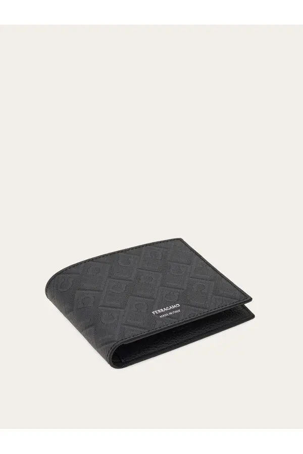 FERRAGAMO Monogram Wallet - Black